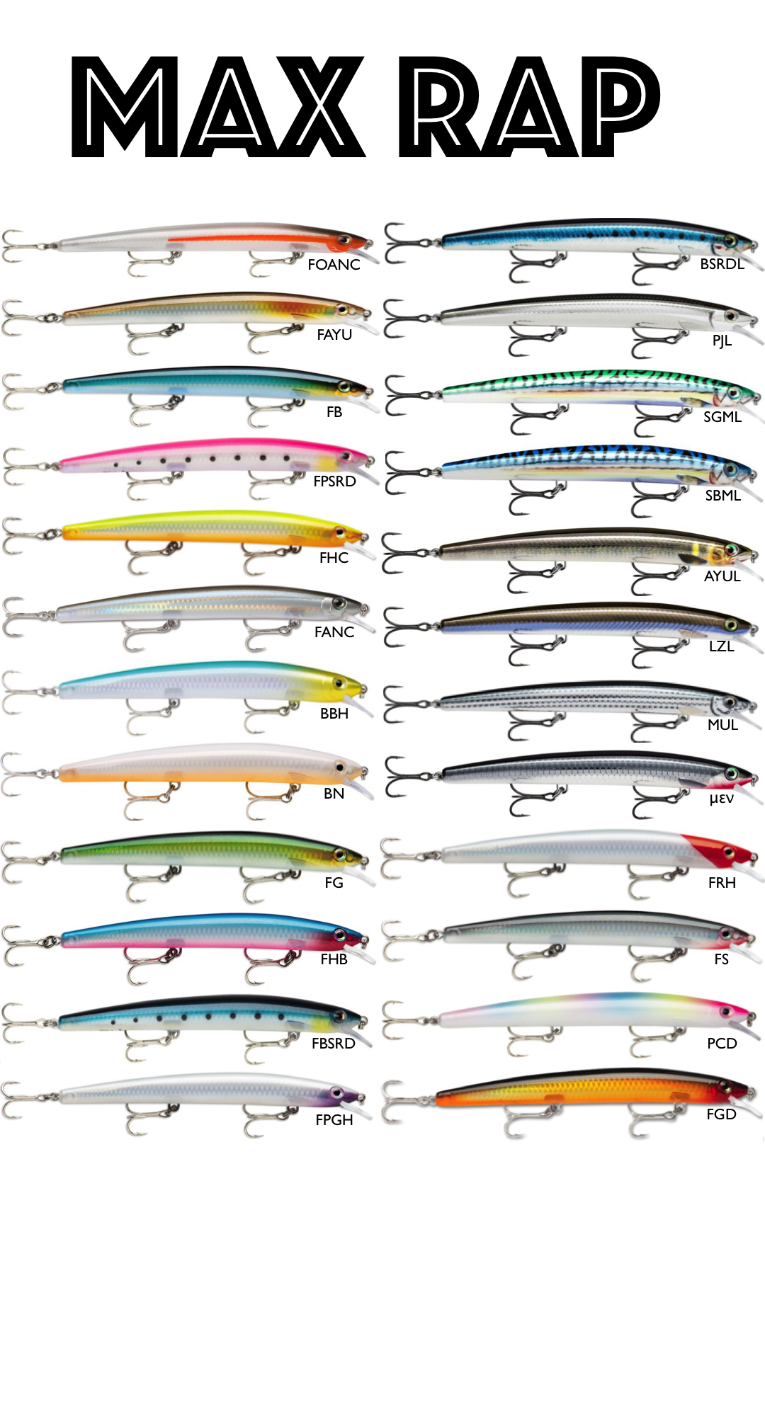 Ψαράκια - Τεχνητά δολώματα Rapala MXR11 / 13 / 15 / 17 | Καδόγλου